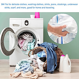 uxcell Mesh Laundry Bags, 11.8"x15.7" Baskets Mesh Bags with Drawstring Small Machine Washable Mesh Wash Bags for Travel, Laundry