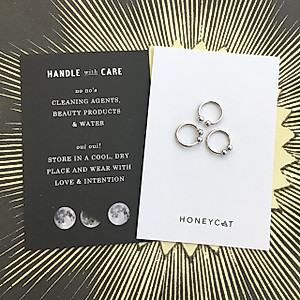 HONEYCAT Silver Ear Cuffs (set of 3) | Minimalist Delicate Jewelry (S)