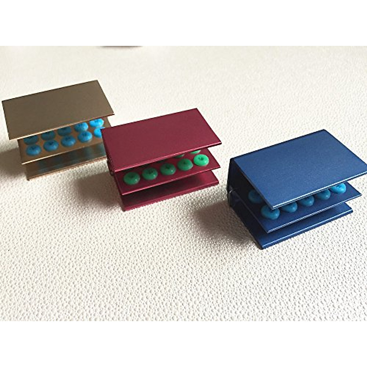 5pcs (Blue)10 Holes Dental FG RA Burs Holder Block Sterilizer Stand with Silicone