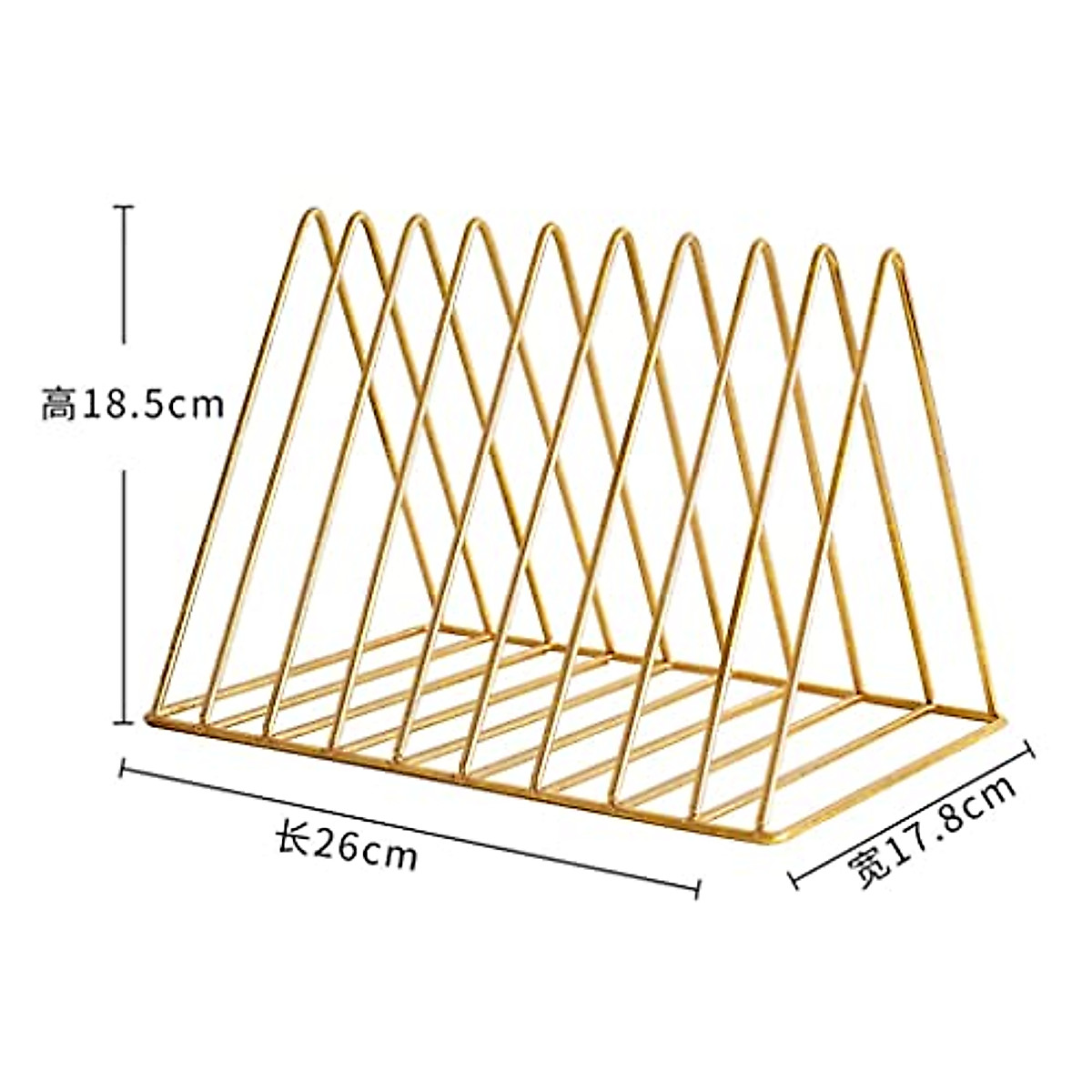EYHLKM Bookshelf Rack Desktop Metal Book Block Newspapers Magazines Storage Holder Stand Decor