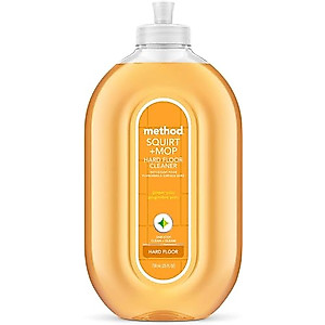Method Hardwood Floor Cleaner Squirt + Mop Bottle, Ginger Yuzu, For Sealed Hardwood and Laminate Floors, 25 Fl Oz (Pack of 2)