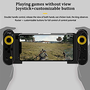 IPGEA PG-9167 Mobile Controller, Wireless 4.0 Gamepad Joystick Telescopic Game Controller Compatible Galaxy S10/S10 & Galaxy A51 Note 9 Phone XR XS Phone 11 Most iOS/Android Smart Phone Tablet PC