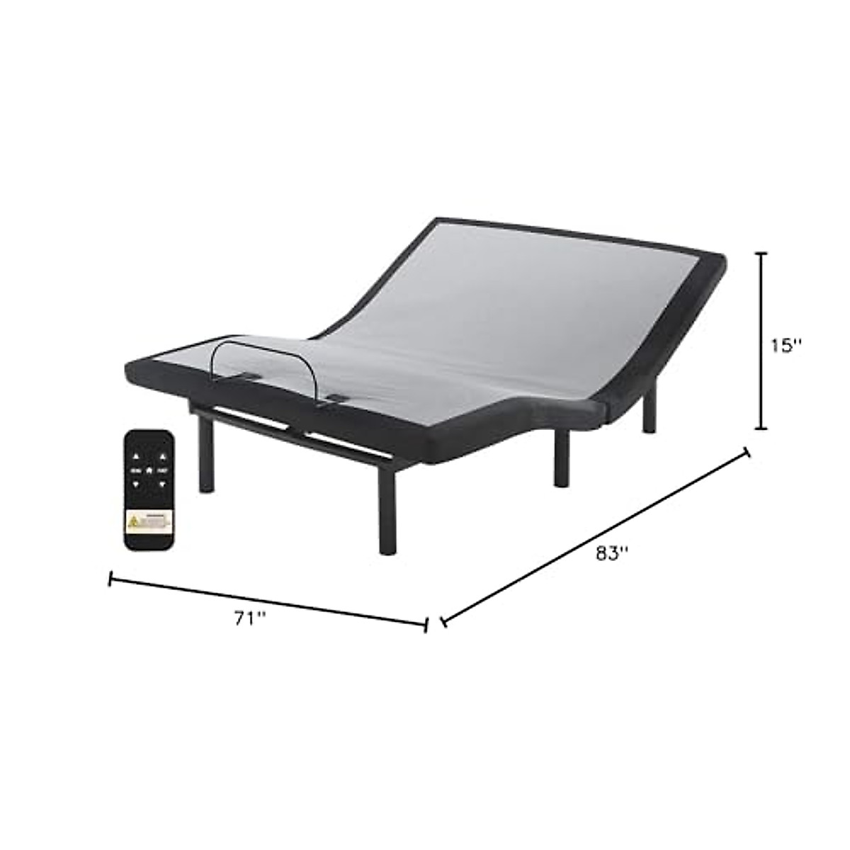 Signature Design by Ashley Head-Foot Adjustable Power Mattress Base with Remote Control, California King