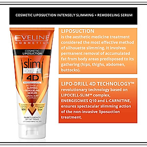 Eveline Slim Extreme 4D Liposuction Body Serum, 8.80 Fluid Ounce