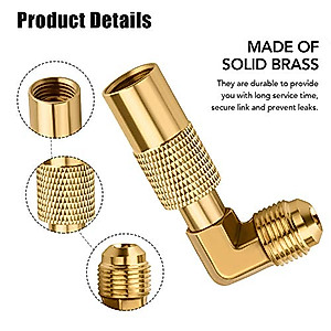 WADEO Propane Elbow Adapter, Low Pressure 3/8" Male Flare Propane Elbow Fitting for Blackstone Tabletop Camping Grill 17 Inch and 22 Inch Portable Gas Griddle