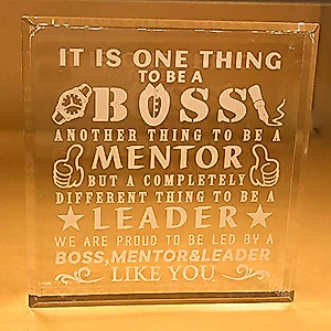 BOSS Gifts For Men | Office | Leader | Christmas | Desk | Birthday | Male | World's Best Boss | Paperweight | Keepsake