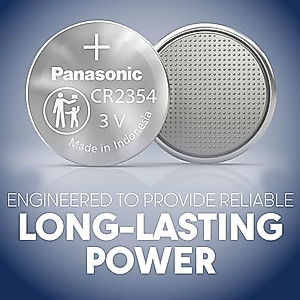 Panasonic CR2354 3.0 Volt Long Lasting Lithium Coin Cell Batteries in Child Resistant, Standards Based Packaging, 2-Battery Pack
