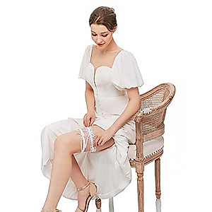Wedding Bridal Legs Garter Set Toss Garters Keepsake Garter Lace Belt White