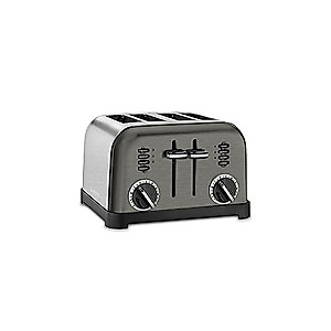 Cuisinart CPT-180BKS Classic 4-Slice Toaster, Black/Stainless Steel