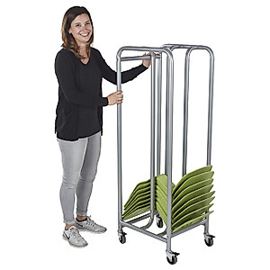 ECR4Kids The Surf Storage Rack, Classroom Furniture, Silver, 30-Piece