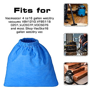 3 pcs Cloth Filter Bag Compatible with Craftsman 2&2-1/2 Gal, Replaces 916949, 9-16949, Microlined