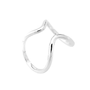 SpinningDaisy Silver Plated Infinity Double Layer Knuckle Ring