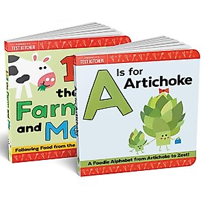 2-book set of A Is for Artichoke and 123 the Farm and Me