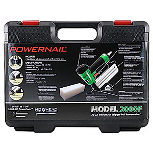 Powernail 2000F Pneumatic 20 Gauge Trigger Pull L-Cleat Nailer for Engineered and Hardwood Flooring