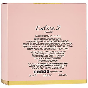 Ajmal Entice 2 Eau De Parfum Spray 2.5 oz for Women