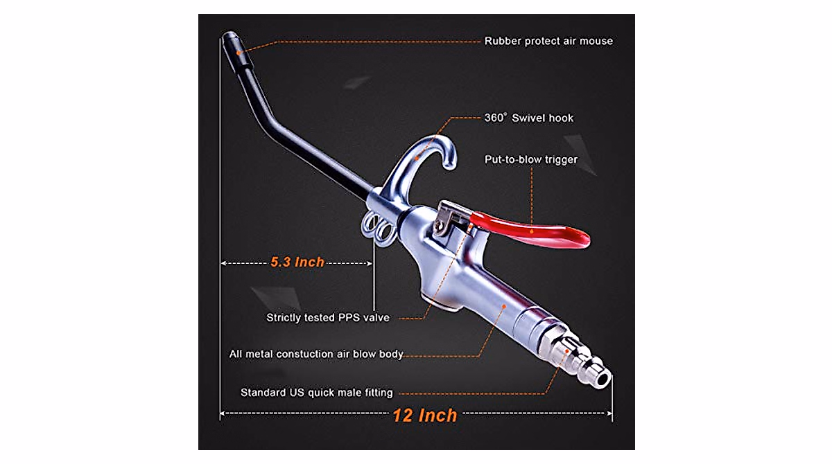 High Volume Air Blow Gun for Industrial & Household Use