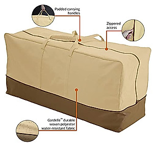 Classic Accessories Veranda Water-Resistant 45.5 Inch Patio Cushion and Cover Storage Bag, Patio Furniture Covers