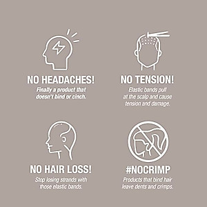 PuffCuff | Original 5” Hair Clamp | For All Natural, Curly, Kinky, Textured, Locs, and Braided Hair | Painless, Damage-Free Styling Tool Made Specifically for Big Hair | Black | 1 Piece