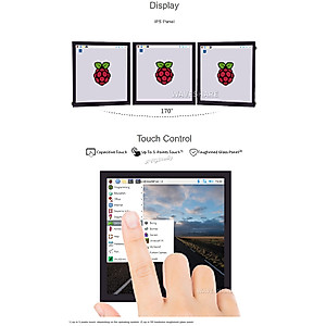 XYGStudy 4inch Square IPS Display Capacitive Touch Screen LCD (C) DPI Interface Resolution 720×720 Low Power Solution for Raspberry Pi 4B/3B+/Zero W etc