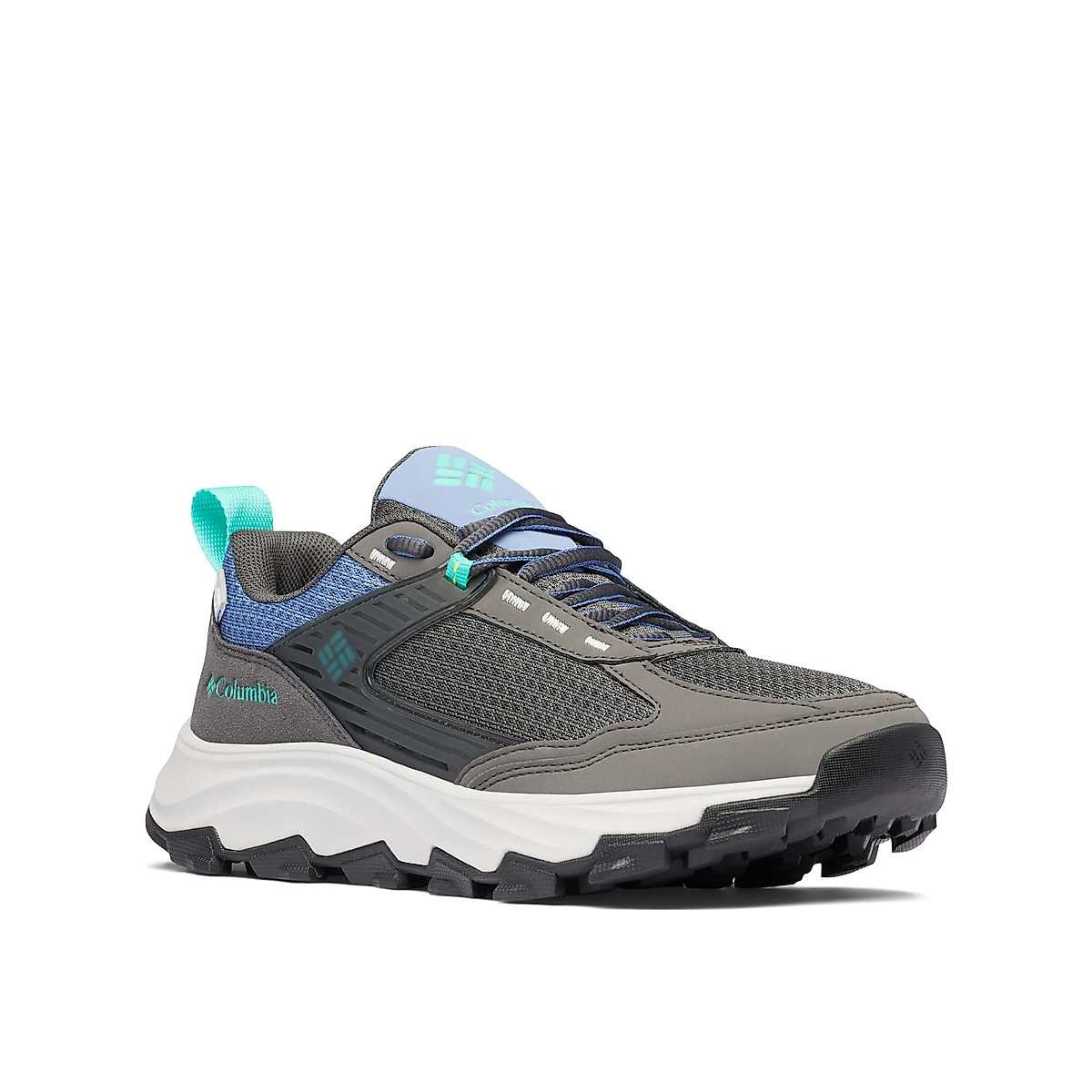 Columbia Women's Hatana Max Outdry Hiking Shoe, Dark Grey/Electric Turquoise, 9