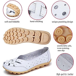 Orthopedic Loafers in Breathable Leather, Jaliane Orthopaedic Loafers in Breathable Leather for Women (White,6.5)