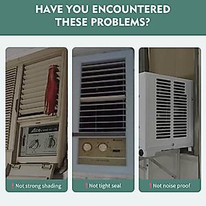 ZENGSHI LIFE MUSEUM Window Air Conditioner,Side Insulated Foam Panel vacuum001BLACK, Summer/Winter Heat and Draft Insulating,Two-Piece Panels Window Seal (White)