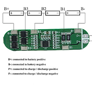 2Pcs 4S 14.4V 14.8V 16.8V 5A 18650 Li-ion Lithium Battery Charger Protection Board Overcharge Protection BMS PCB Circuit Module