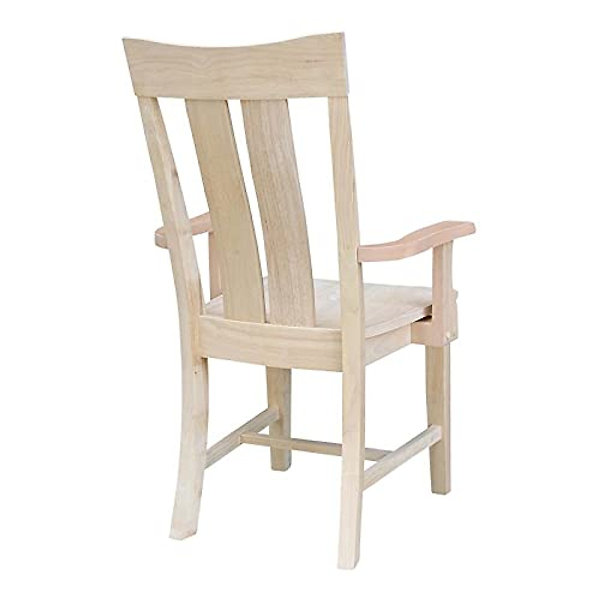 International Concepts Ava Unfinished Wood Arm Chair