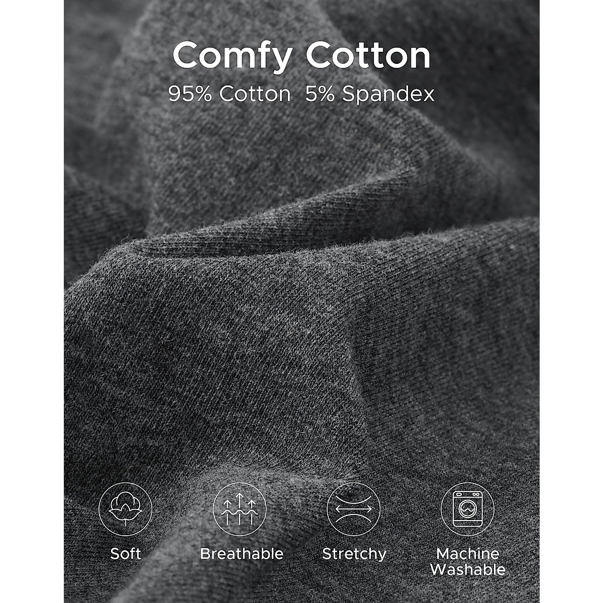 INNERSY Women's High Waisted Underwear Cotton Panties Regular & Plus Size 5-Pack(3XL,Solid Colors and Polka Dot)