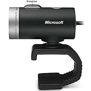 Microsoft LifeCam Cinema Webcam for Business - Black with built-in noise cancelling Microphone, Light Correction, USB Connectivity, for video calling on Microsoft Teams/Zoom, Windows 8/10/11