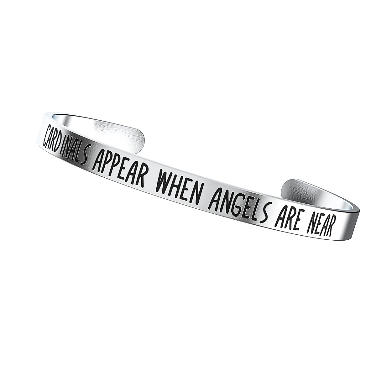 Happy Kisses Red Cardinal Bracelet For Women “Cardinals Appear When Angels Are Near” Grief Gift For Mourning of Loved One - Funeral Memorial Charm Jewelry For Women and Bird Lovers