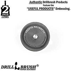 Drill Brush Power Scrubber - Small Round Stiff Brush - Outdoor Cleaning - Stiff Bristle Deck Brush - Scrub Brush - Concrete Bird Baths - Garden Statues - Spin Brush - Granite Headstone Brush