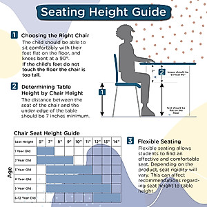 Children’s Factory, AB8014GYC, 14" H MyPosture Chair, Gray, Middle & High School Desk or Activity Table Chair, Big Kids Flexible Seating Classroom Furniture