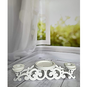 Unity Candle Holder-Unity Candle Stand-Unity Candle Holder Set-Pillar Candle Holder-Wedding Gift -Ceremony Decoration-Wedding Centerpiece (Pattern)