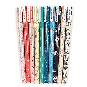 Wrapables Cute Novelty Gel Ink Pens, 0.5mm Fine Point (Set of 10) for School, Office, Stationery, Whimsical Multicolor Ink