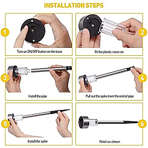 Solar Lights Outdoor Christmas, SUNNEST 12Pack Stainless Steel Outdoor Solar Lights - Waterproof, LED Landscape Lighting Solar Powered Outdoor Lights Solar Garden Lights for Pathway Patio Yard