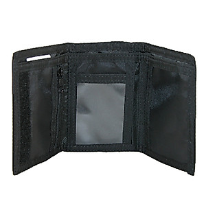 Dickies Men's Nylon Trifold Wallet, Black Fabric, One Size