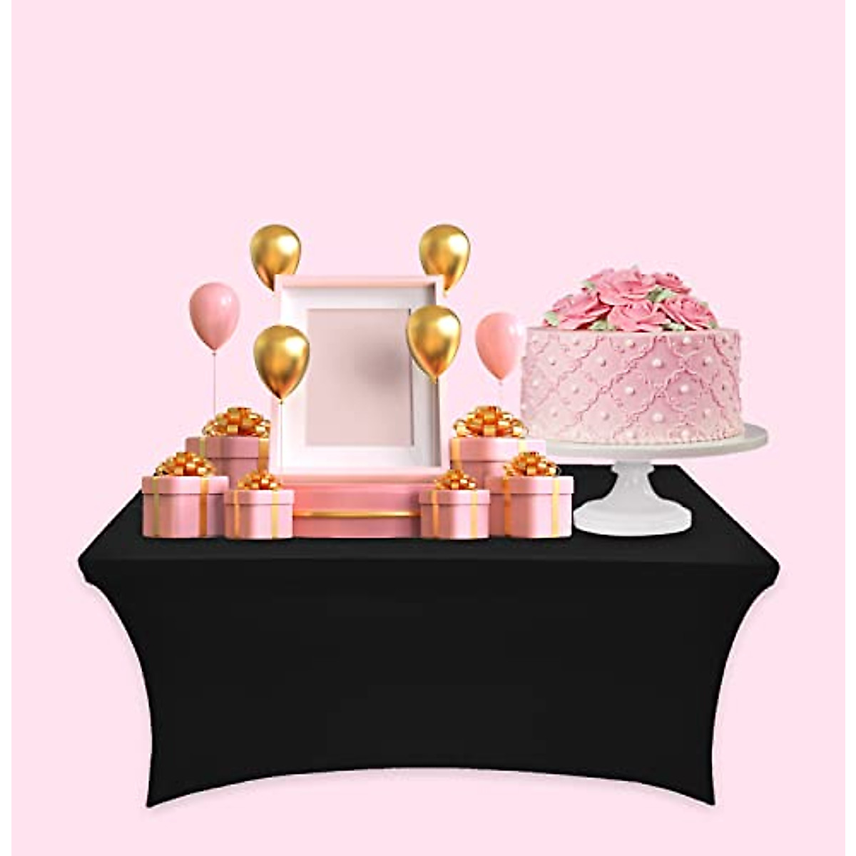 Bliss Casa - 2 Pack, 6FT Stretchable Table Covers - Tight Fit Washable and Wrinkle Resistant Spandex Tablecloths, Ideal for Both Indoor and Outdoor Events and Parties