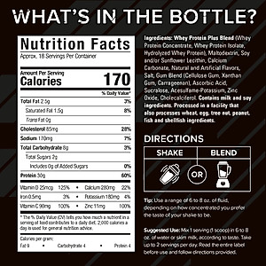 Six Star Whey Protein Powder Whey Protein Plus Whey Protein Isolate & Peptides Lean Protein Powder for Muscle Gain Muscle Builder for Men & Women Vanilla Cream, 1.8 lbs (Package Varies)