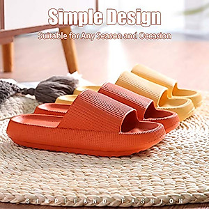 rosyclo Cloud Slippers for Women and Men, Massage Shower Bathroom Non-Slip Quick Drying Open Toe Super Soft Comfy Thick Sole Home House Cloud Cushion Slide Sandals for Indoor & Outdoor Platform Shoes