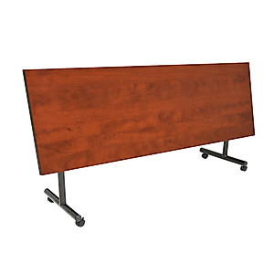 Kobe 84" Flip Top Mobile Training Table- Cherry