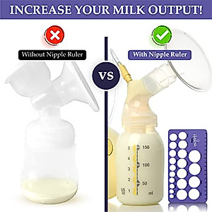 Habibi Baby Nipple Measurement Tool for Flanges Silicone Nipple Ruler for Breast Pump Flange or Nipple Shield Size for Breast Feeding Holes & Millimeter Scale for Accurate Measurement 4x7" (PKG of 1)