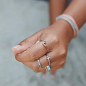 Pura Vida Rose Gold Coated Wave Ring - Gold Plated .925 Sterling Silver - Size 5