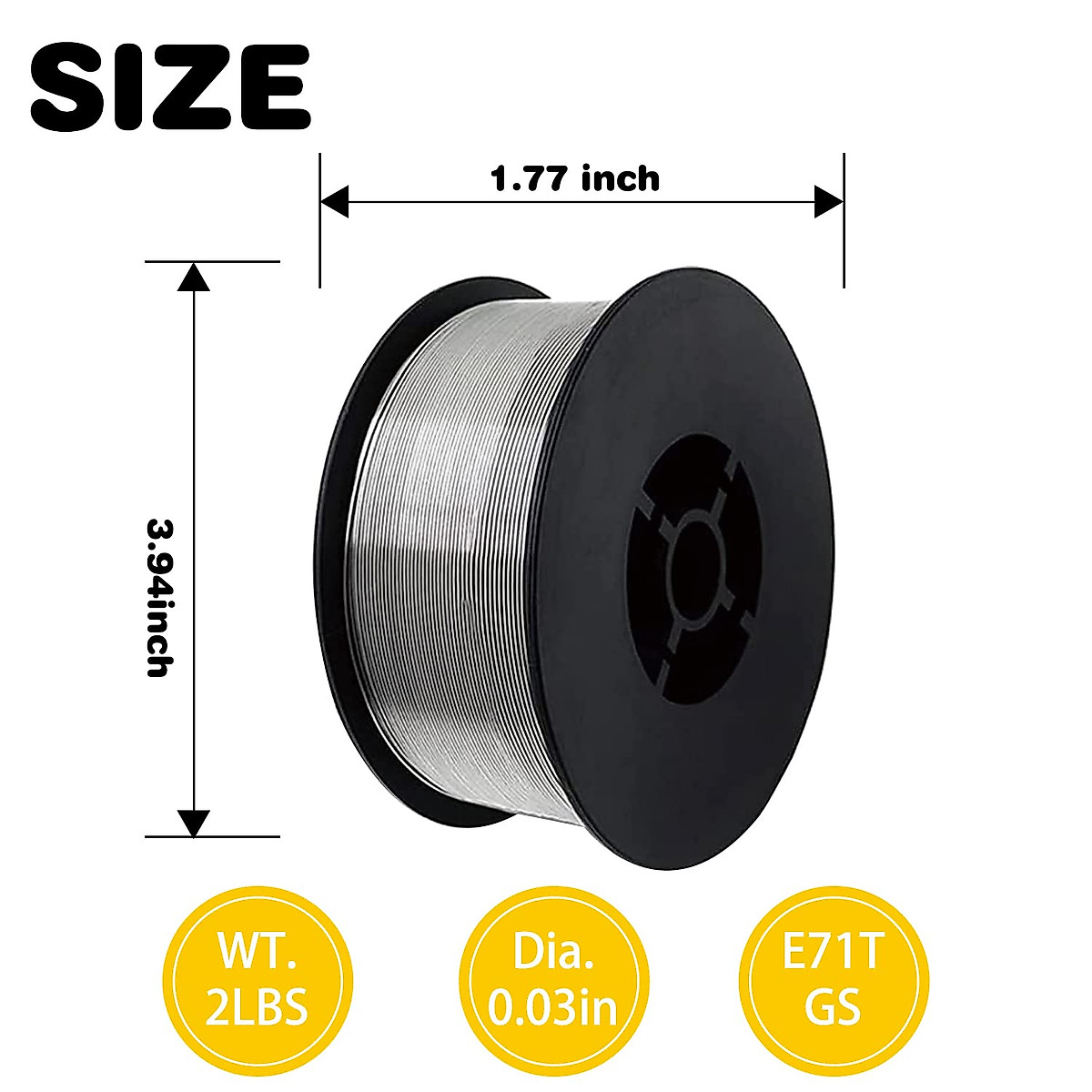 MYYWELD MIG140 3 in 1 Welder 110V Gasless welding machine & E71TGS.030 2-Pound Spool Flux Core Wire