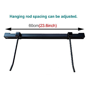 Yoga Mat Holder Black Wall Mount Yoga Mat Rack with Punch Tool, Modern Large Capacity Yoga Mat Holder for Gym/Fitness Class/Home/Yoga Studio, Heavy Duty Load 40 Kg