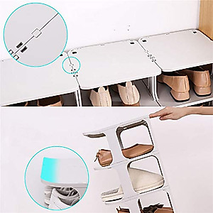 TAZSJG Stackable Shoe Storage Box Space Savers Organizer Household Cloth Standing Shoes Rack Shelf Sneakers Organizers