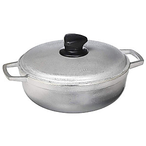 IMUSA USA Traditional Colombian Natural Caldero Glass Lid & Steam Vent 3-Piece (1.4/3.4/6.6) Quart, Silver (Dutch Oven Set) & GAU-80503 2.6Qt Traditional Colombian Caldero (Dutch Oven), Silver
