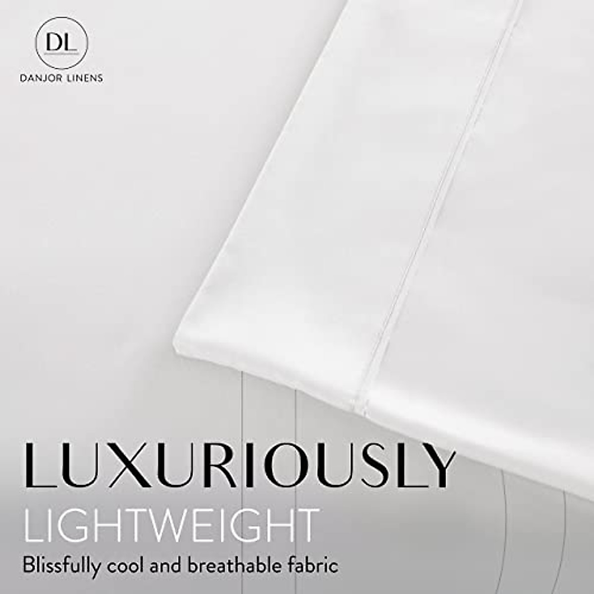 Danjor Linens Twin Sheets - Perfect Dorm Room Essentials Bedding- Hotel Luxury - 4 pc Soft Bedding & Pillowcases Set with Deep Pockets - Breathable Bed Sheets, Wrinkle Free - White Sheets