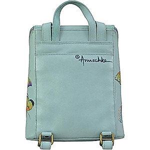 Anuschka Women’s Genuine Leather Backpack - Hand Painted Exterior - Butterfly Heaven