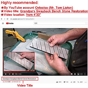 SCOTTCHEN Diamond Flattening Stone Lapping Plate Double-sided Extra Large 10x3 inch (120&180) Grit Diamond Sharpening Plate Fixing Stone Flattener